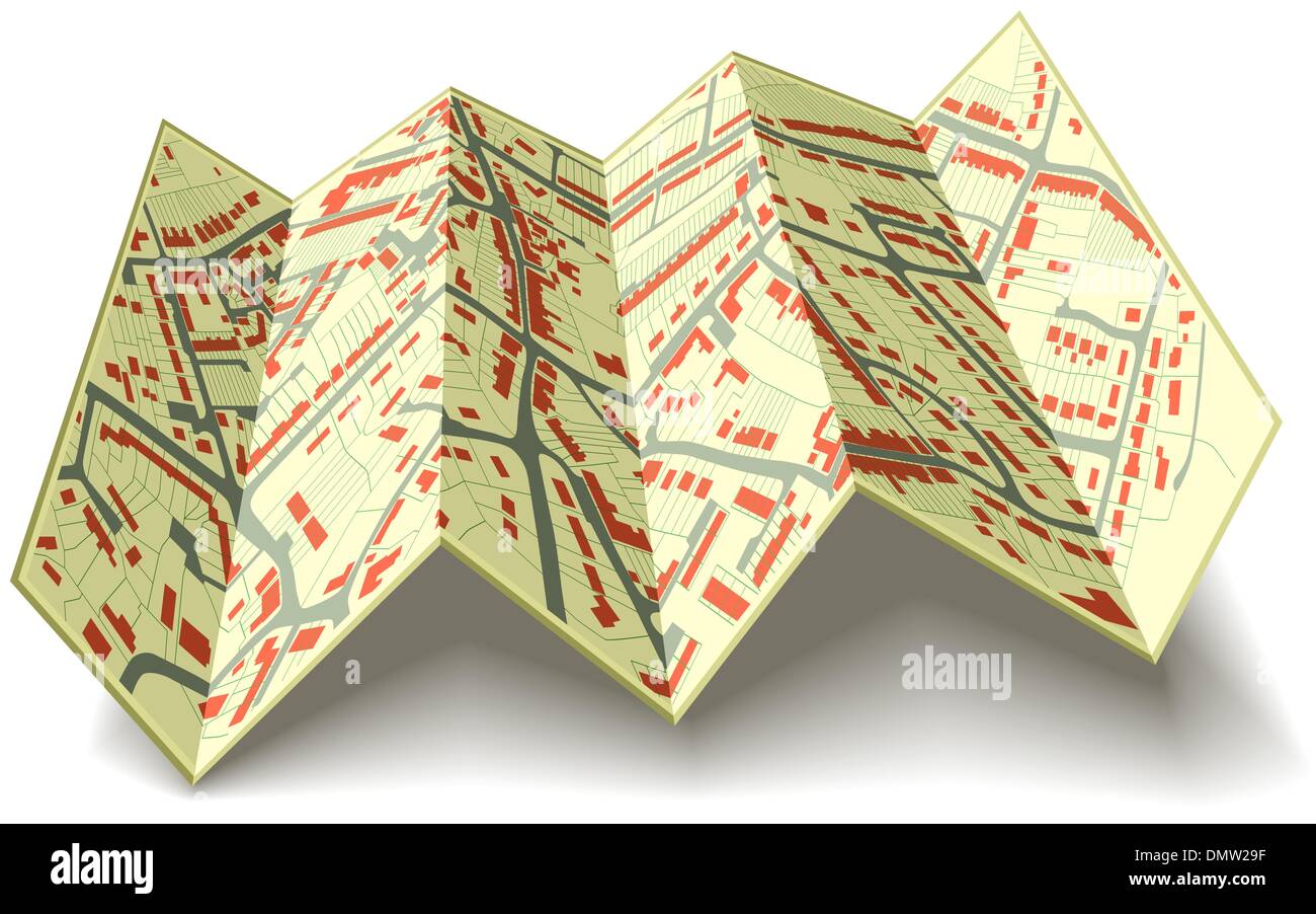Folding street map Stock Vector Image & Art - Alamy