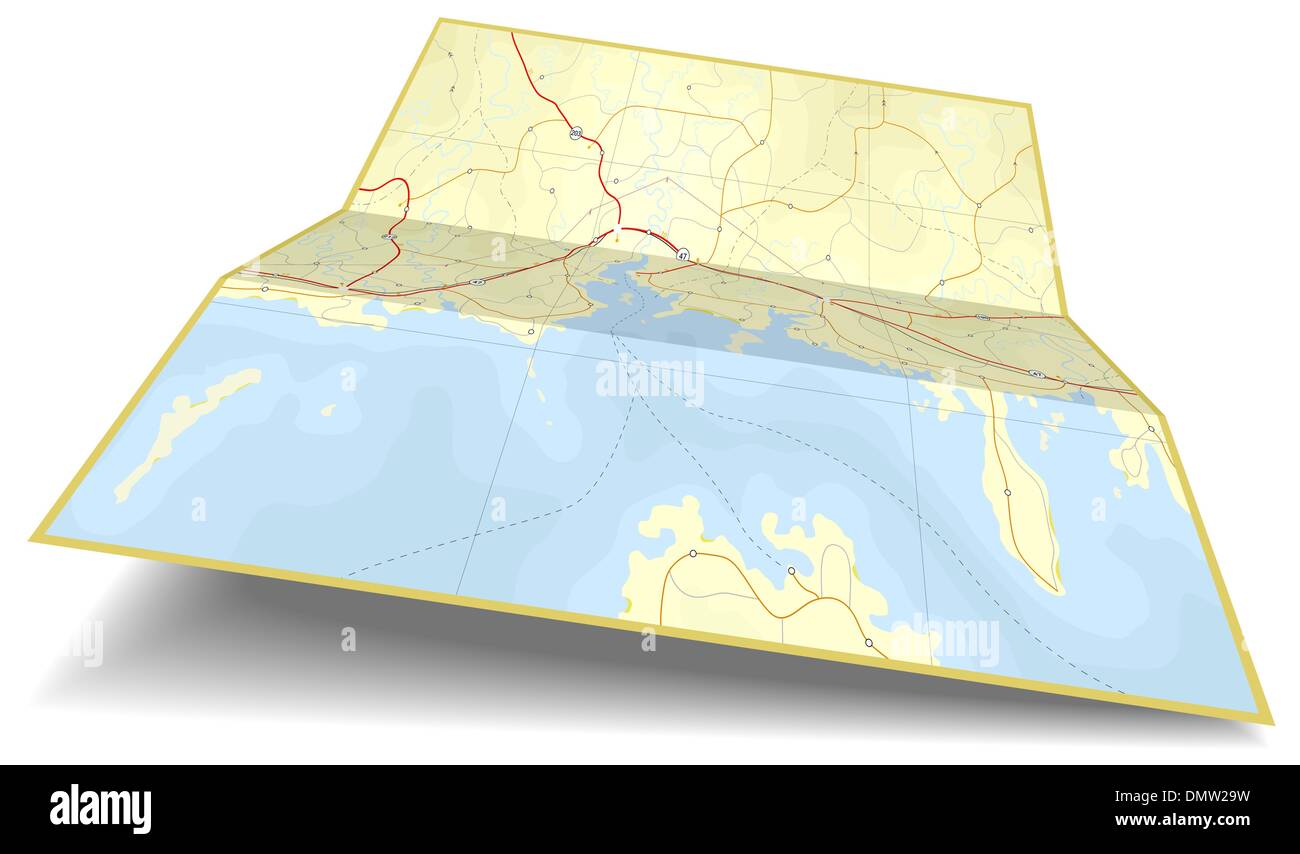 Guide map coast Stock Vector Images - Alamy