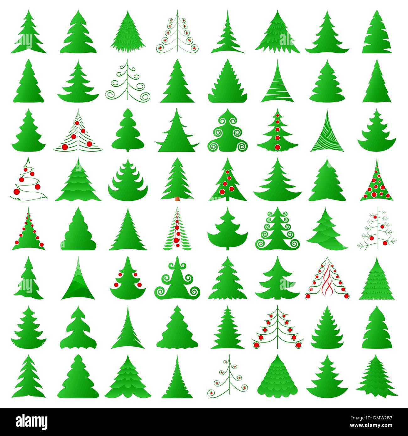 Evergreen fir trees Stock Vector Images - Alamy
