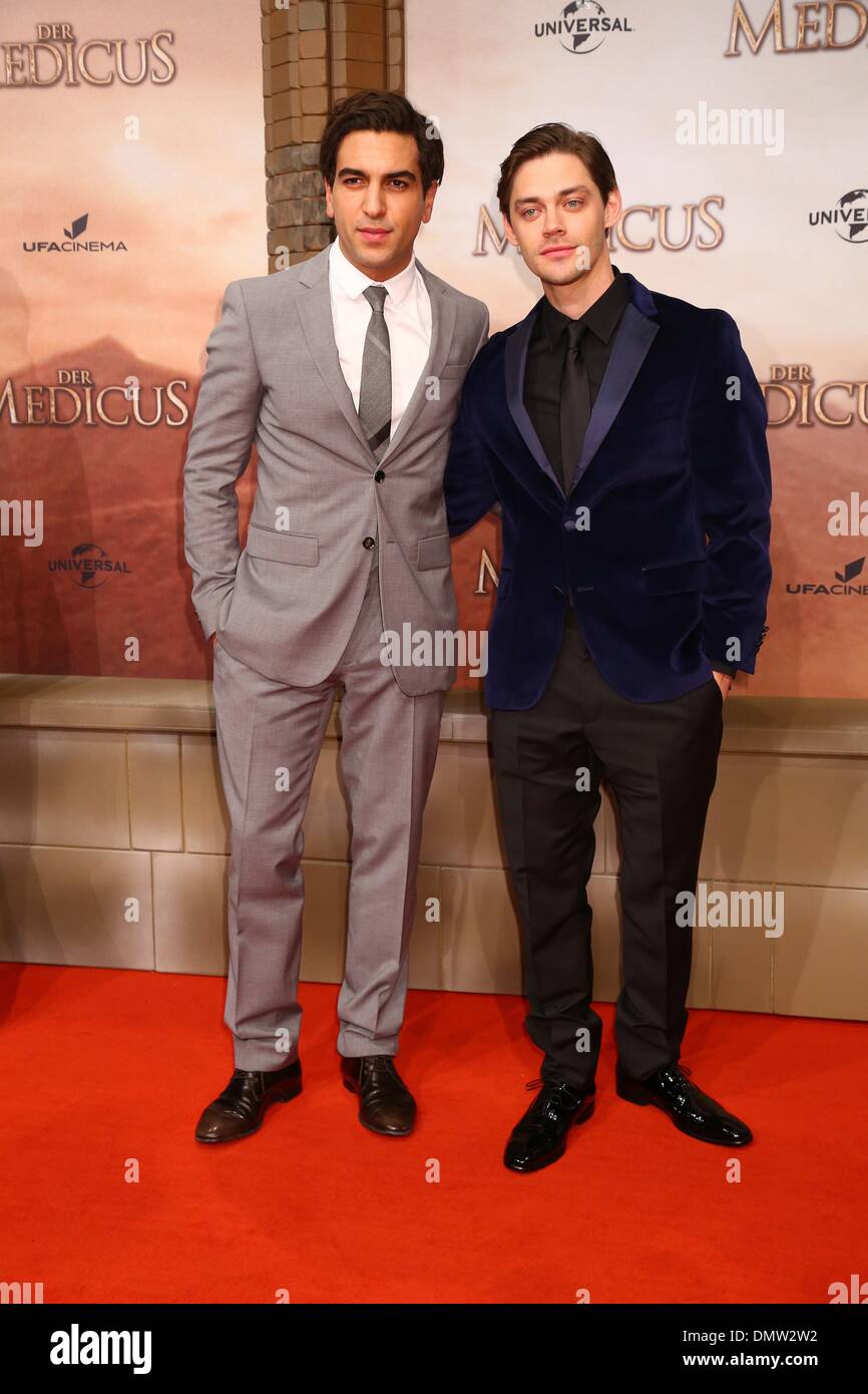 Berlin, Germany. 16th Dec, 2013. Actors Elyas M'Barek and Tom Payne the ...