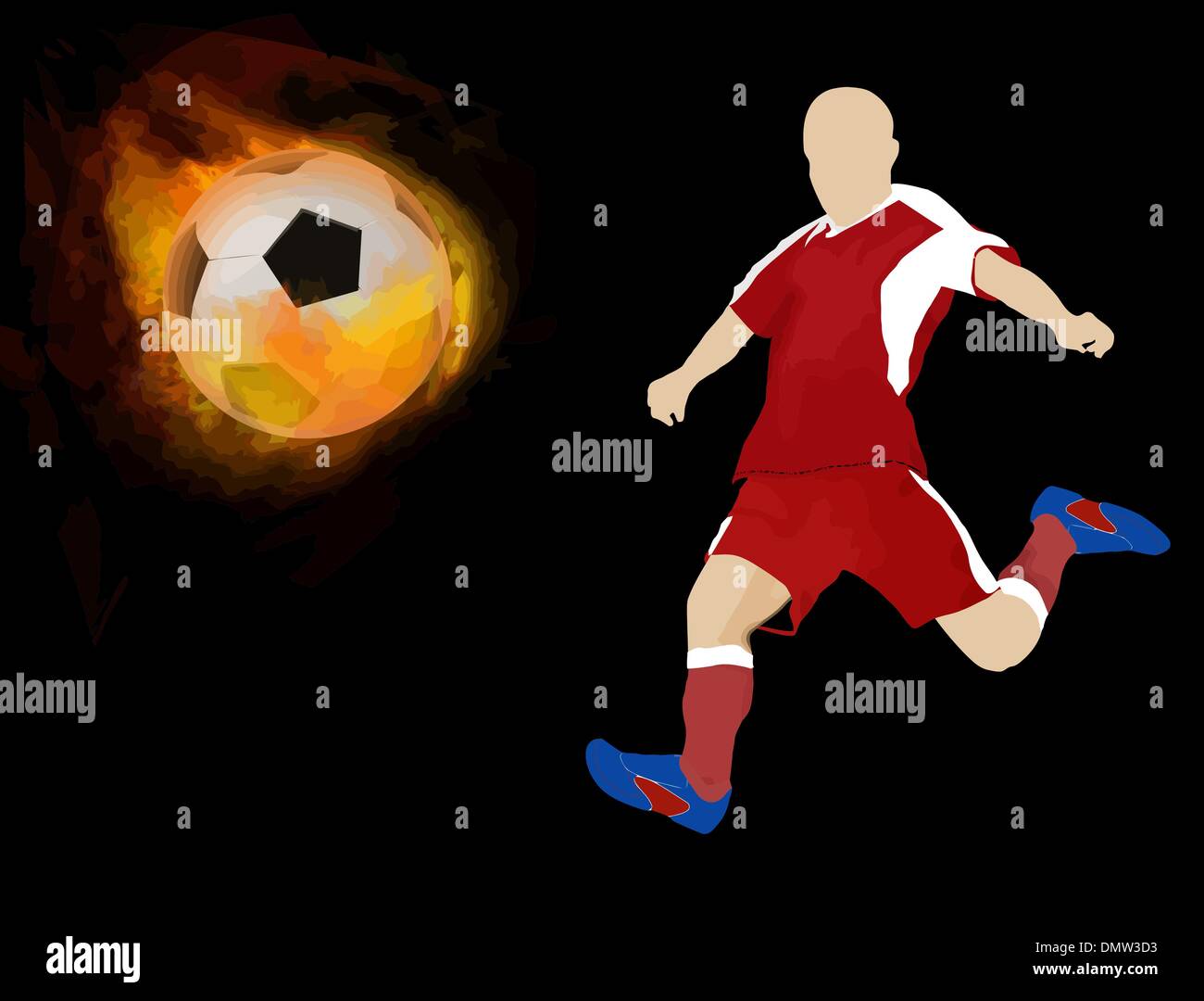 Red ball fire Stock Vector Images - Alamy