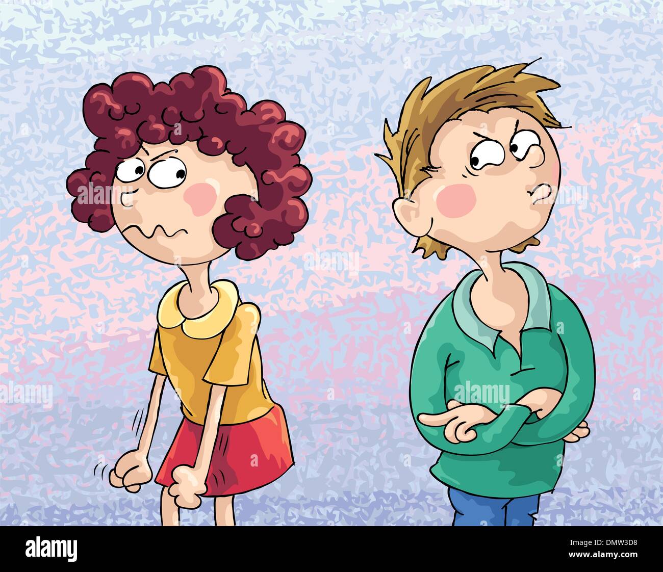 Family conflict husband wife Stock Vector Images - Alamy