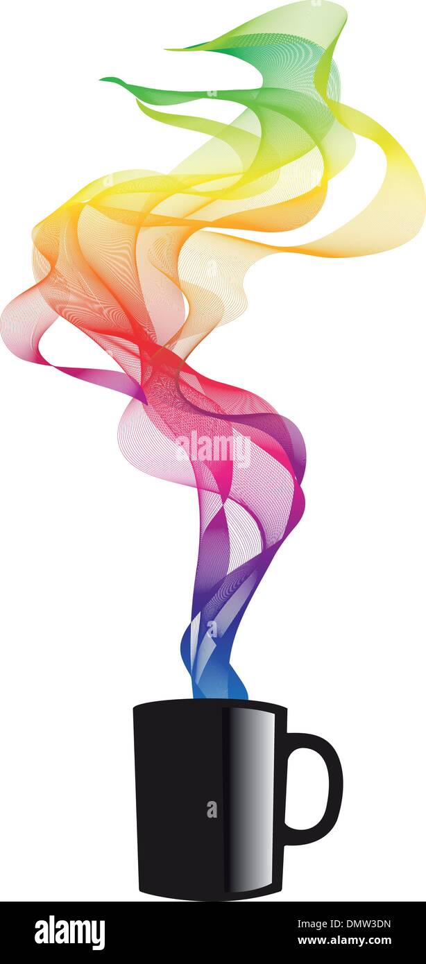 coffee with smoke, vector Stock Vector Image & Art - Alamy