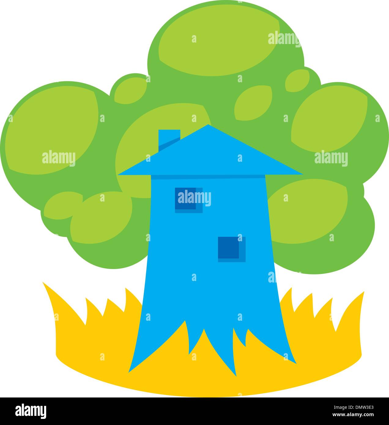 House building home tree Stock Vector Images - Alamy