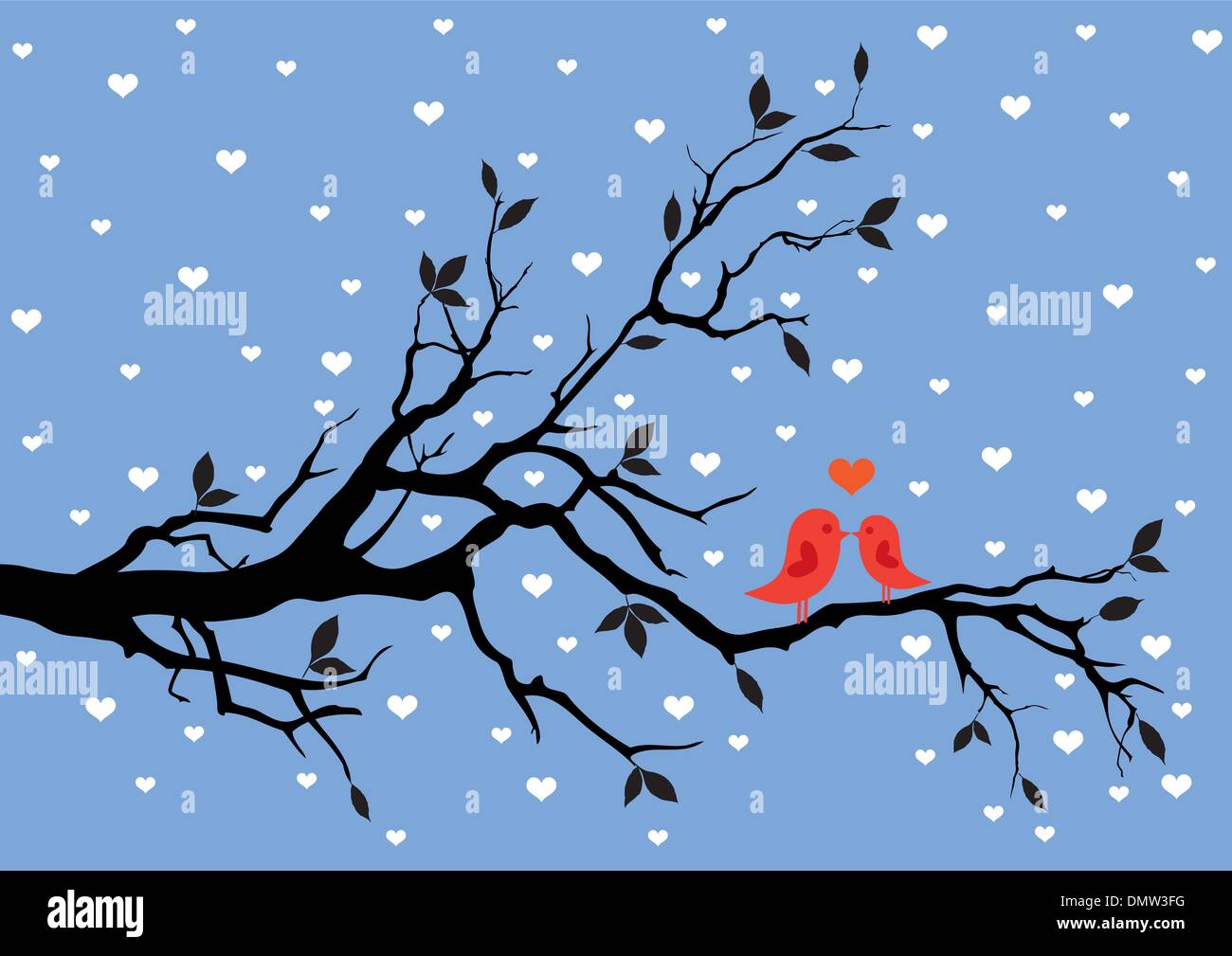 Winter nature snowfall red Stock Vector Images - Alamy