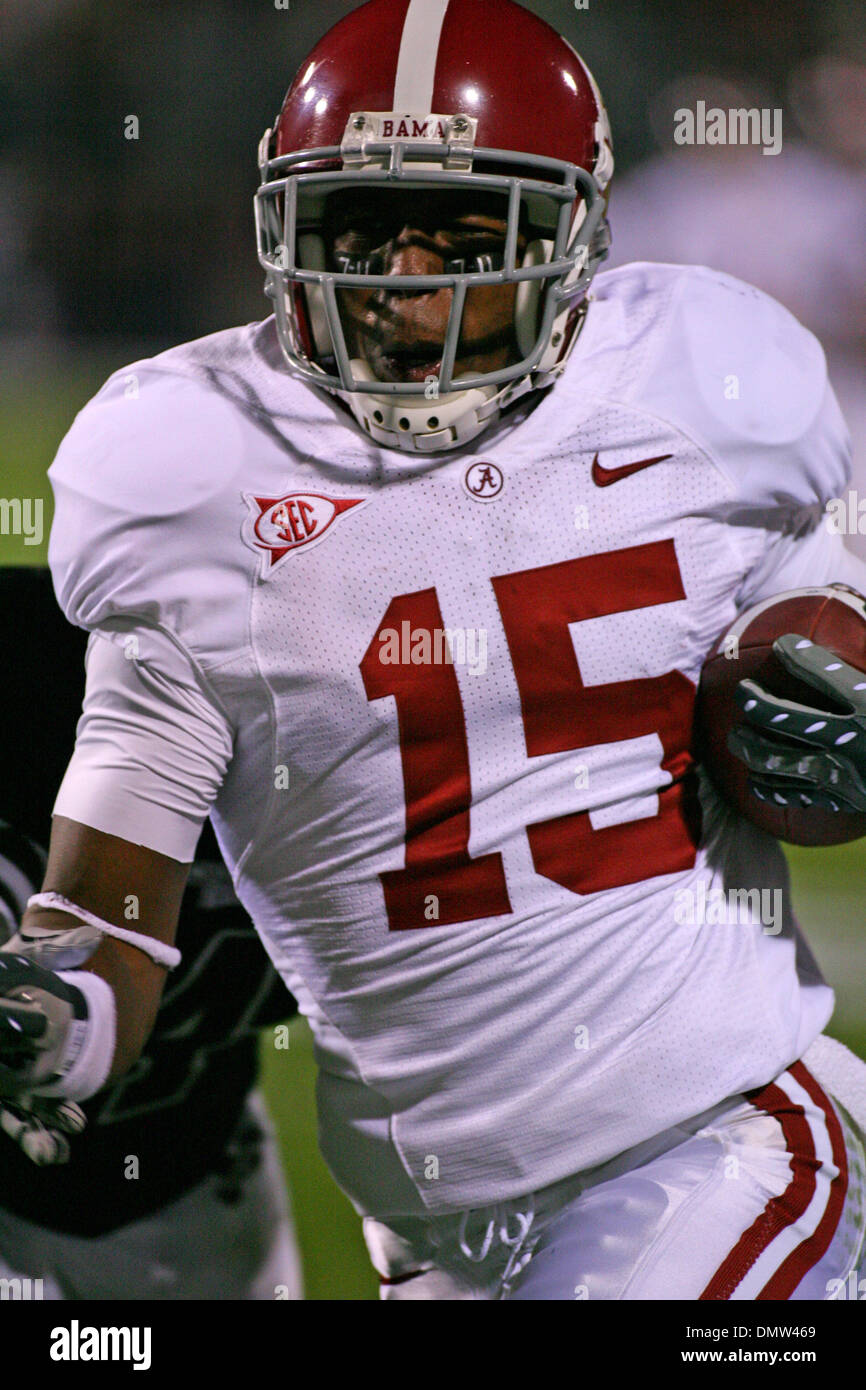 Darius Hanks (15) sees open field and gains extra yardage during the ...