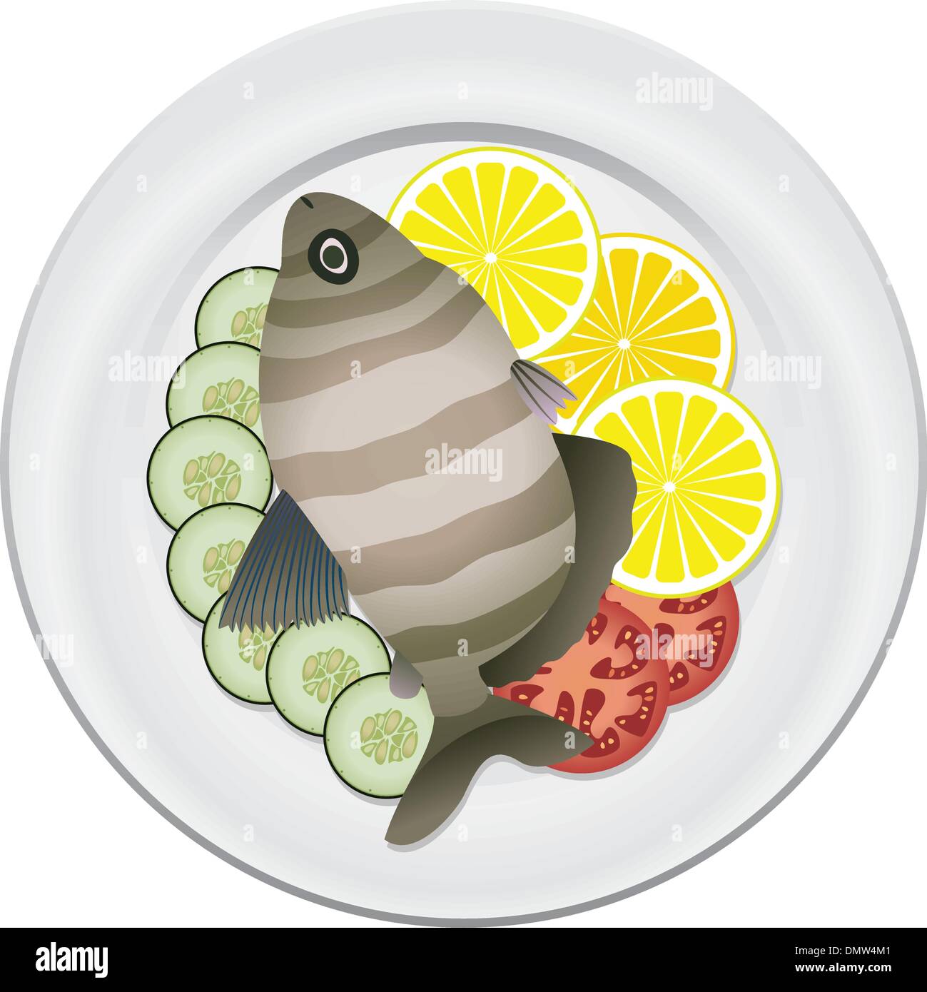 Fresh fish vector vectors hi-res stock photography and images - Alamy