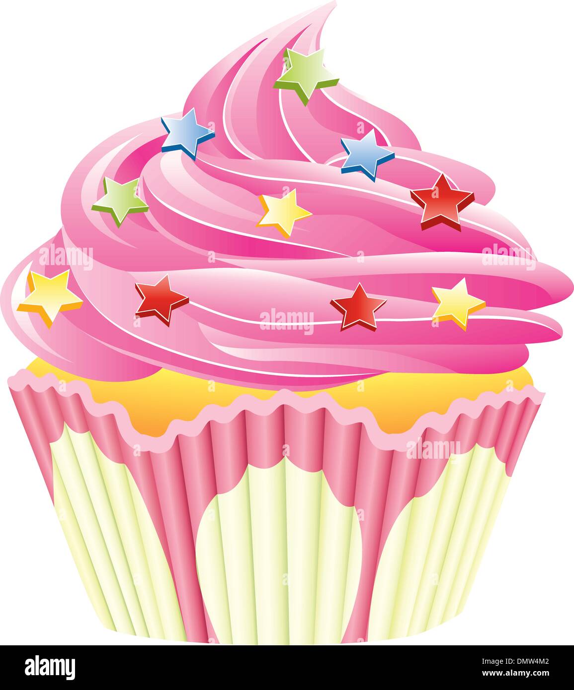 vector pink cupcake Stock Vector Image & Art - Alamy