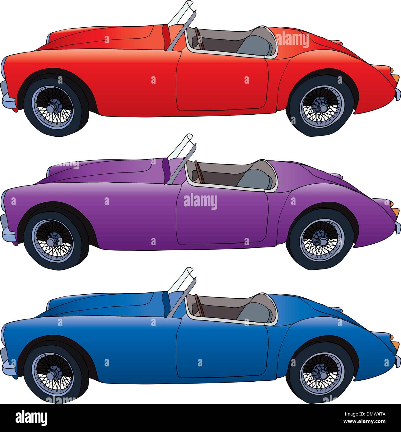 Classical motor car Stock Vector Images - Alamy