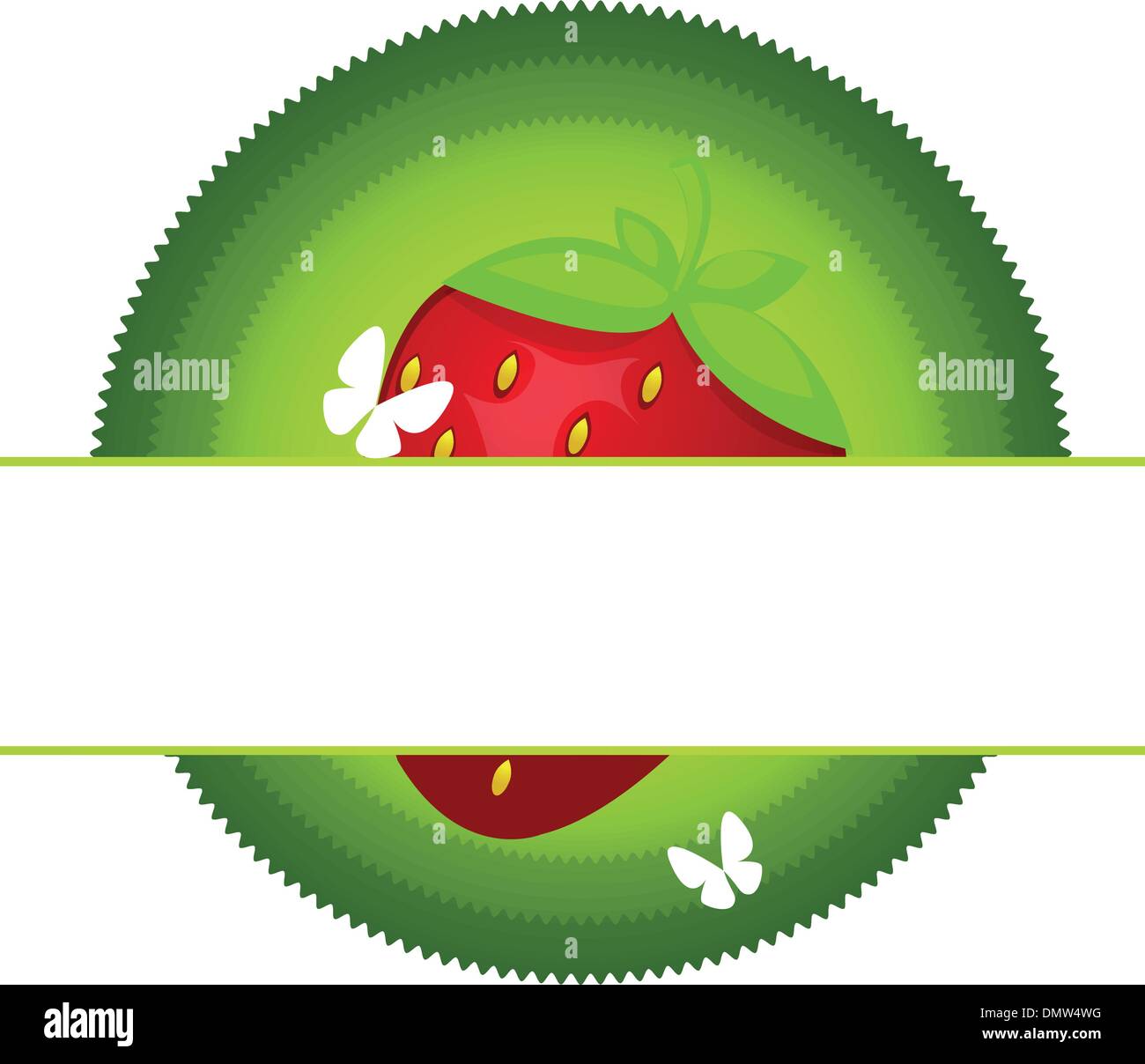 Label design fresh strawberry illustration Stock Vector Images - Alamy