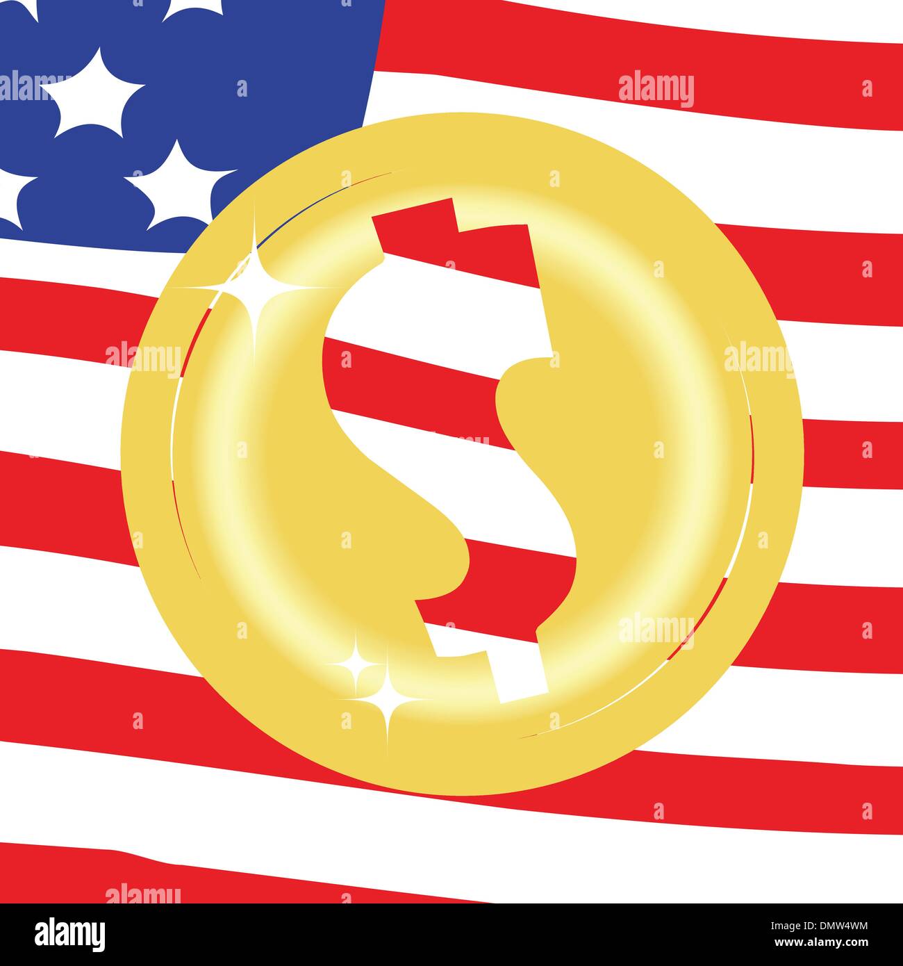 American dollar single Stock Vector Images - Alamy