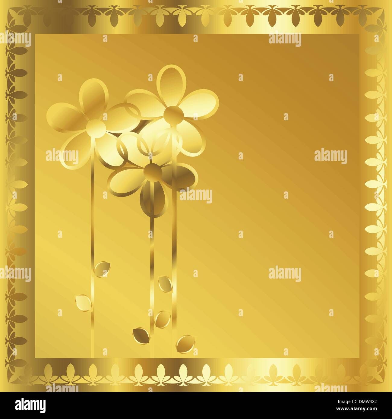 Golden picture frame copy Stock Vector Images - Alamy