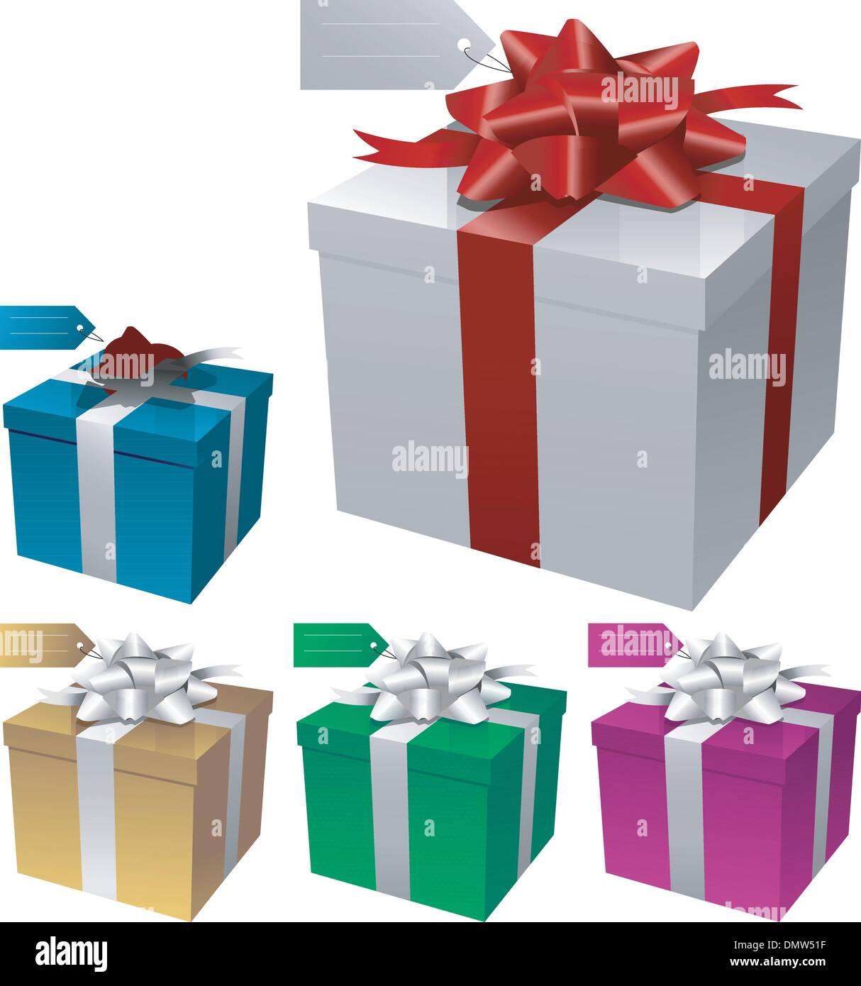 Gift boxes set on Stock Vector Images - Alamy