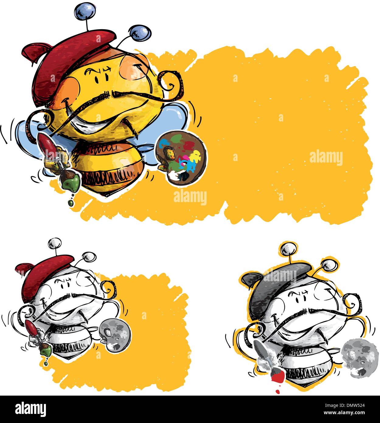 Funky bee Stock Vector Images - Alamy