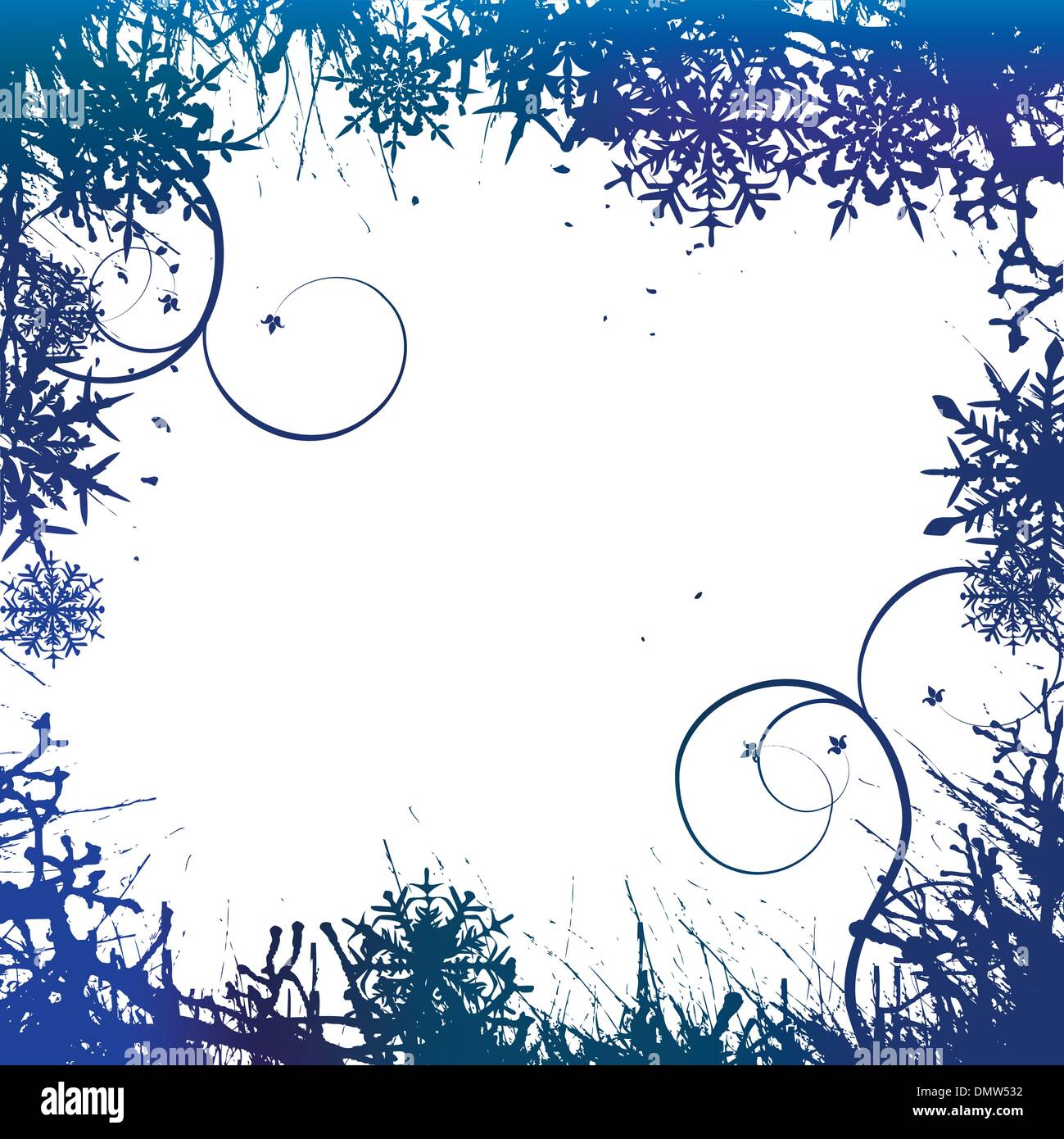 Winter background, snowflakes - vector illustration Stock Vector Image ...