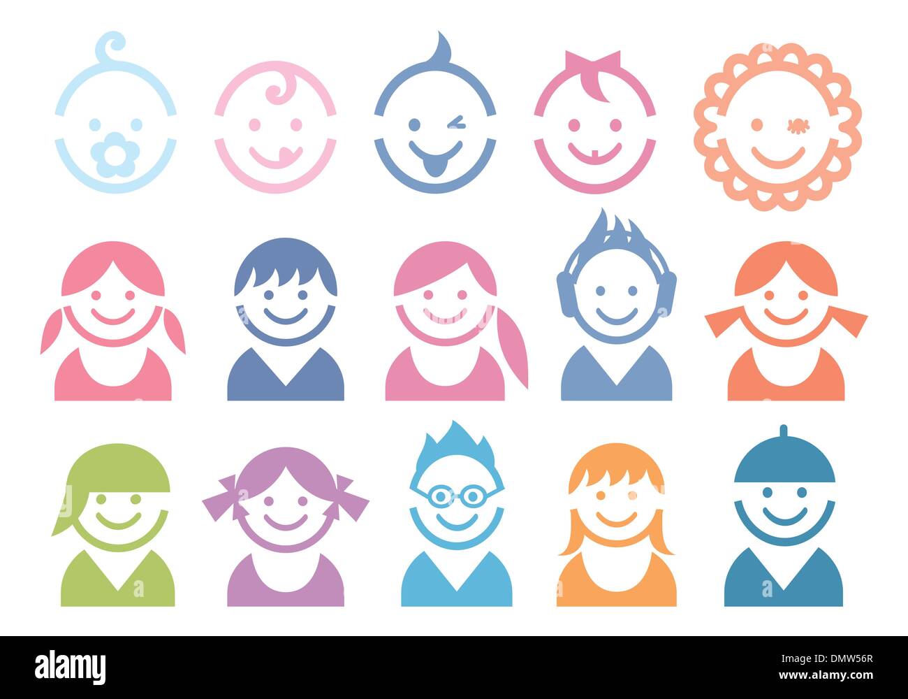 Male avatar human faces Stock Vector Images - Alamy