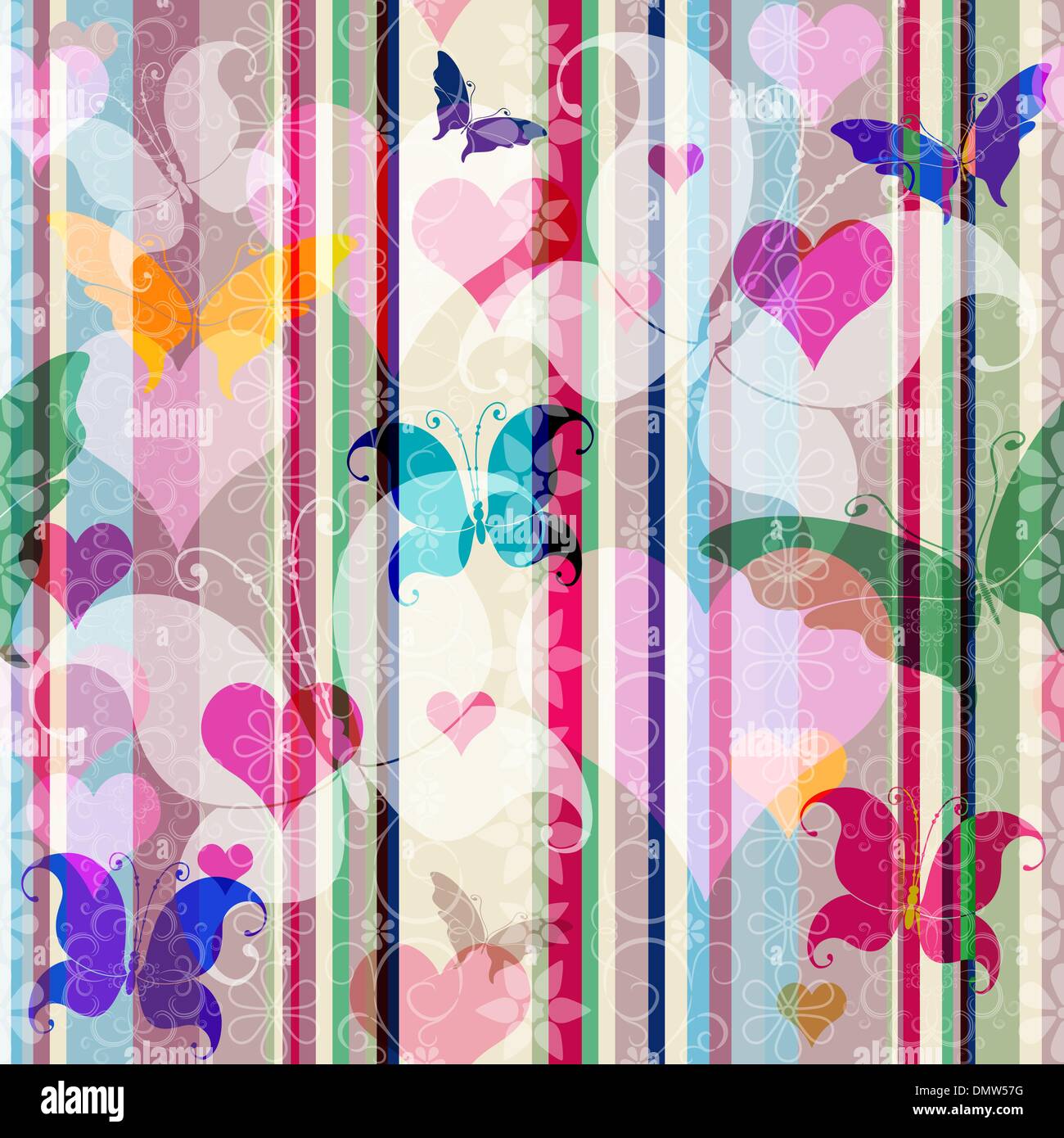 Striped seamless valentine pattern Stock Vector Image & Art - Alamy