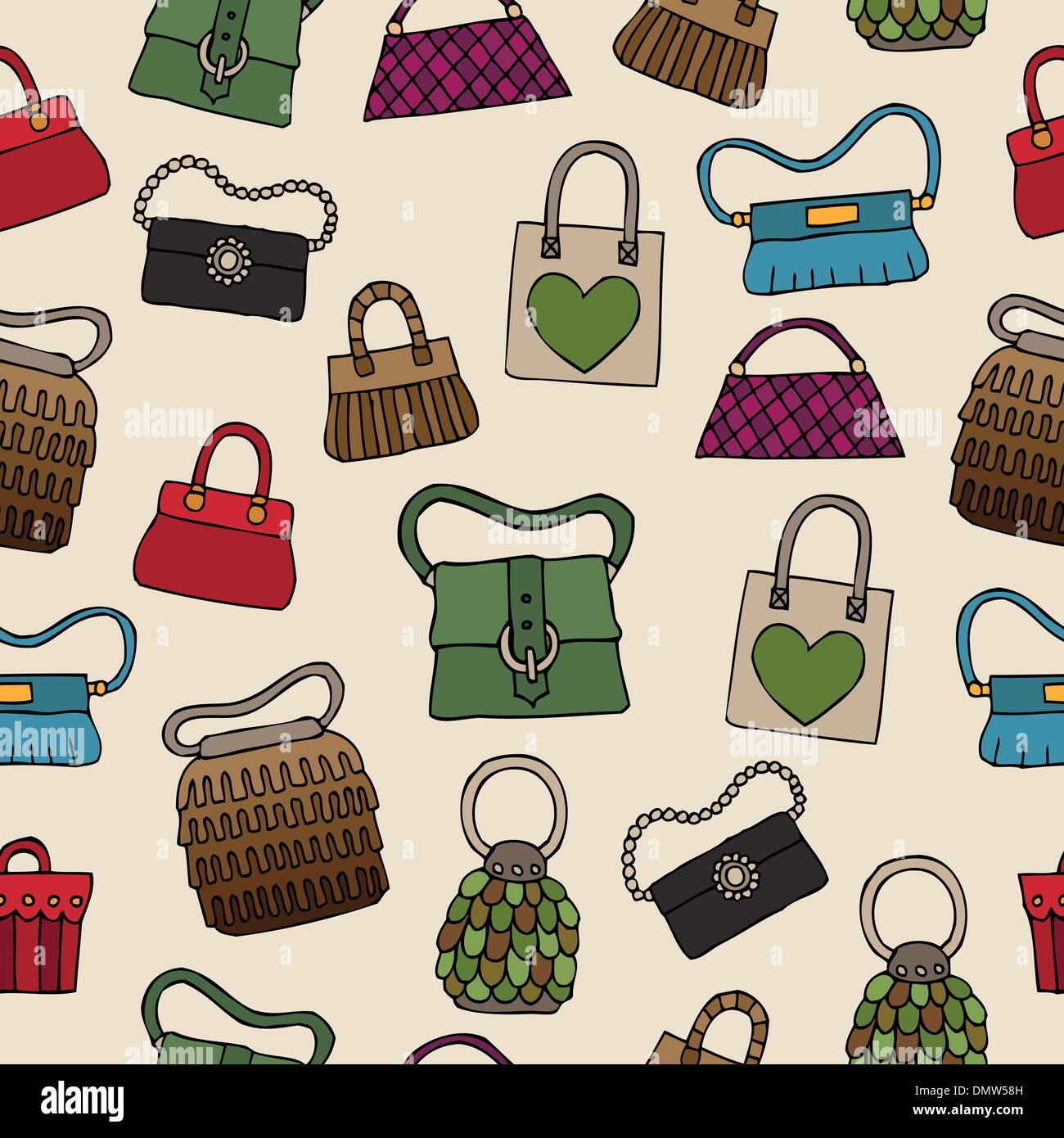womens bags pattern Stock Vector Image & Art - Alamy