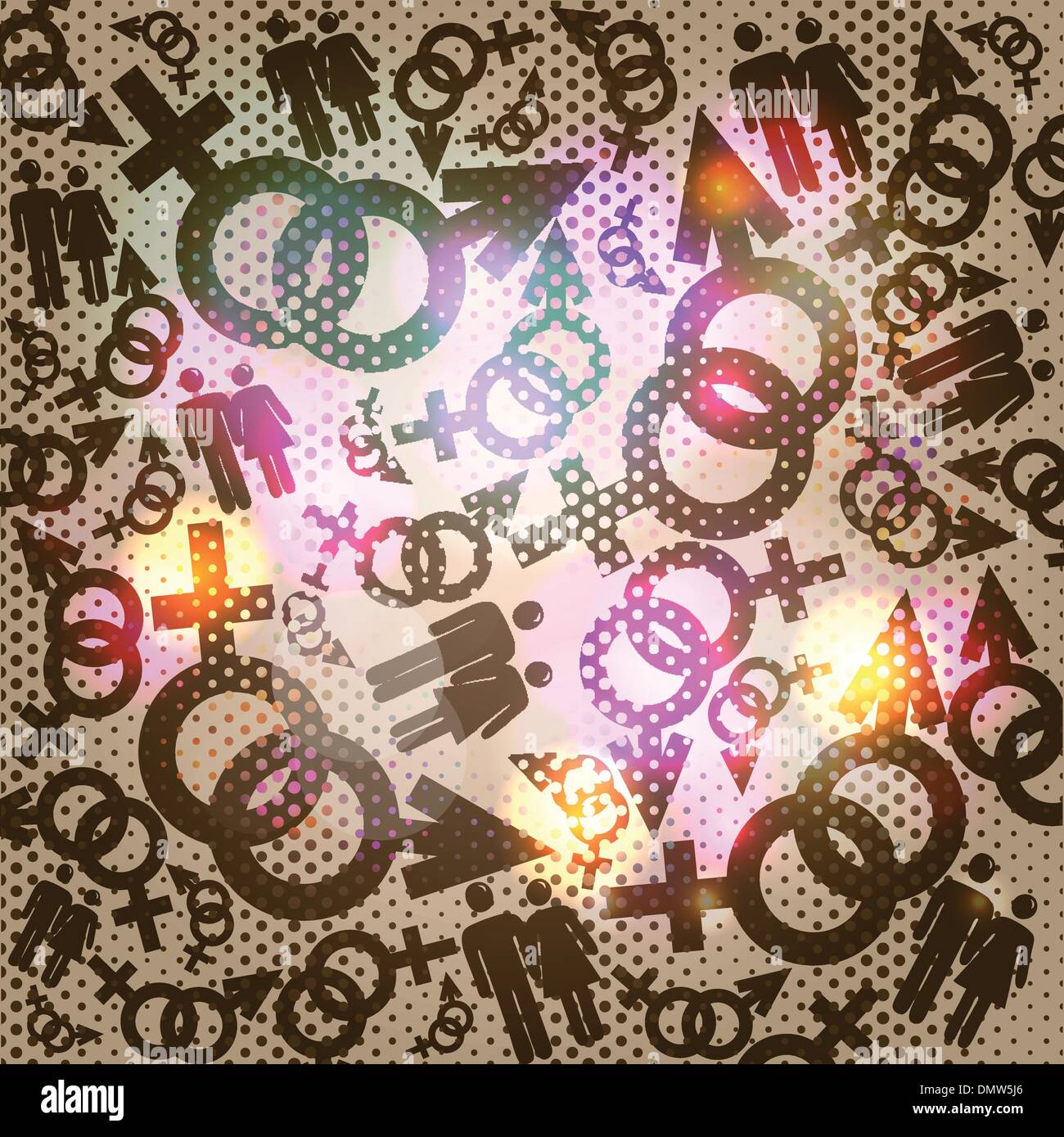 background with feminine and masculine signs Stock Vector Image & Art ...
