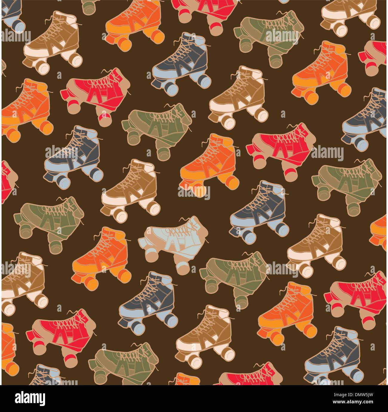 Roller skate on black Stock Vector Images - Alamy