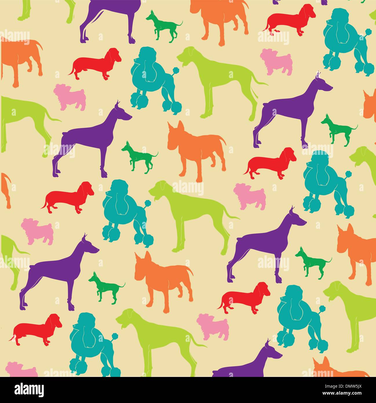 colored dogs on background Stock Vector Image & Art - Alamy