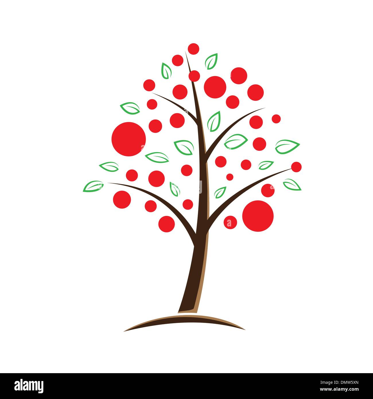apple tree symbolic illustration Stock Vector Image & Art - Alamy