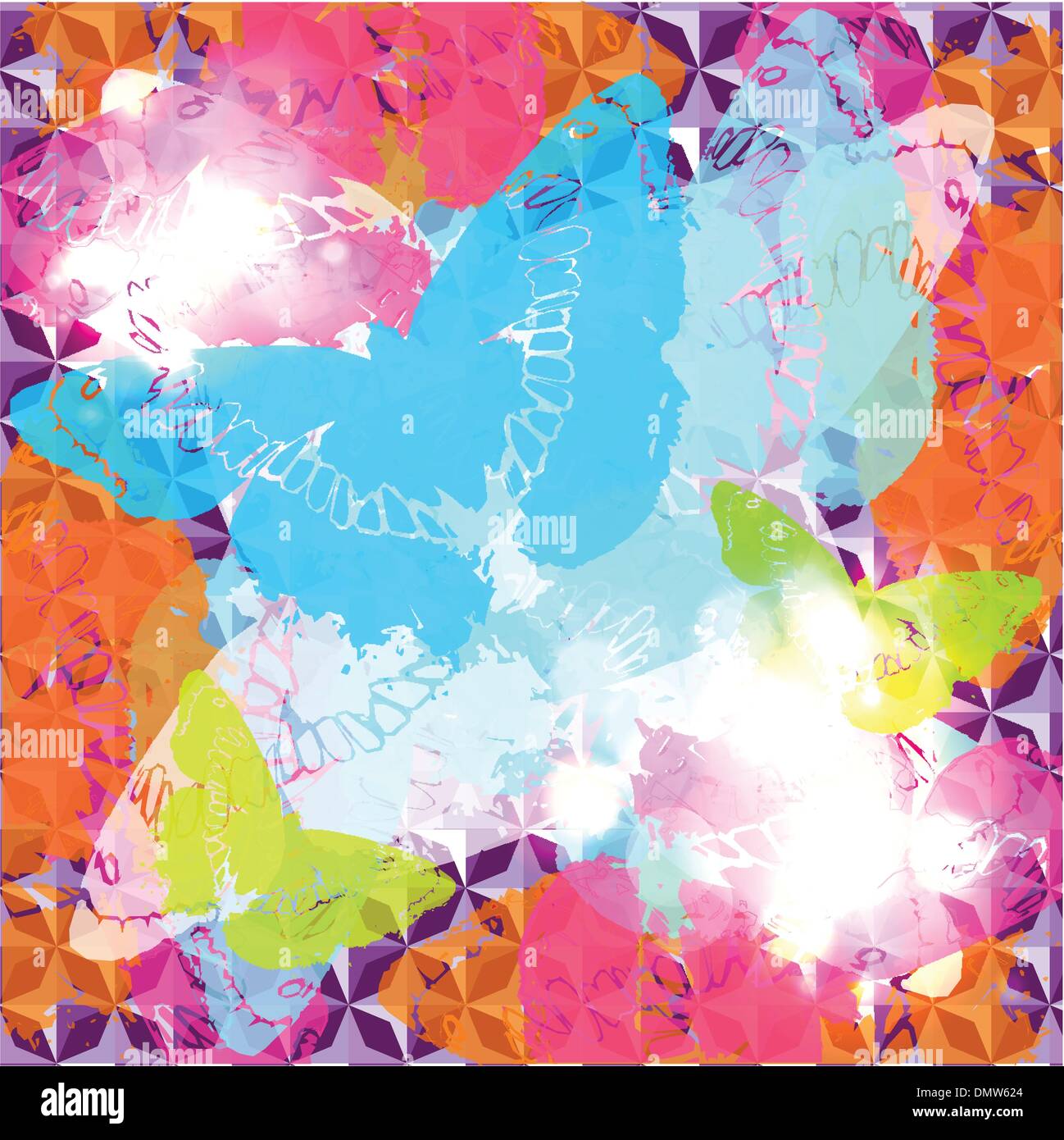 stylized butterflies on background Stock Vector Image & Art - Alamy
