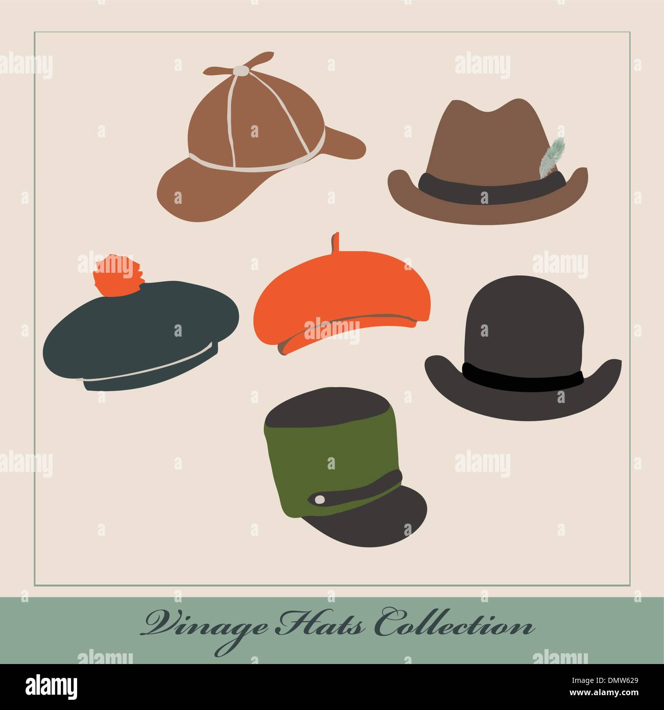 vintage hats collection Stock Vector Image & Art - Alamy