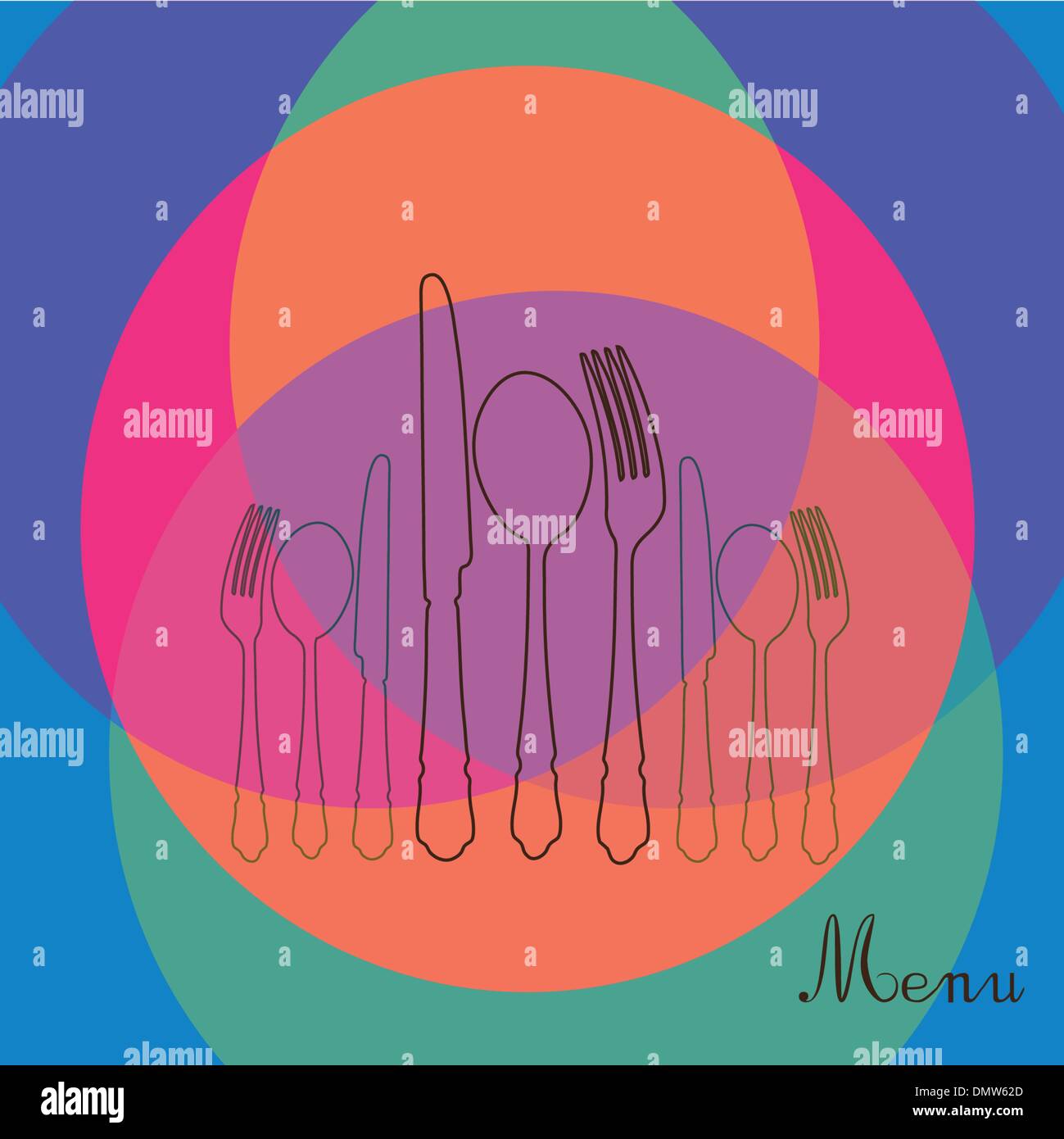 menu pop colored card Stock Vector Image & Art - Alamy