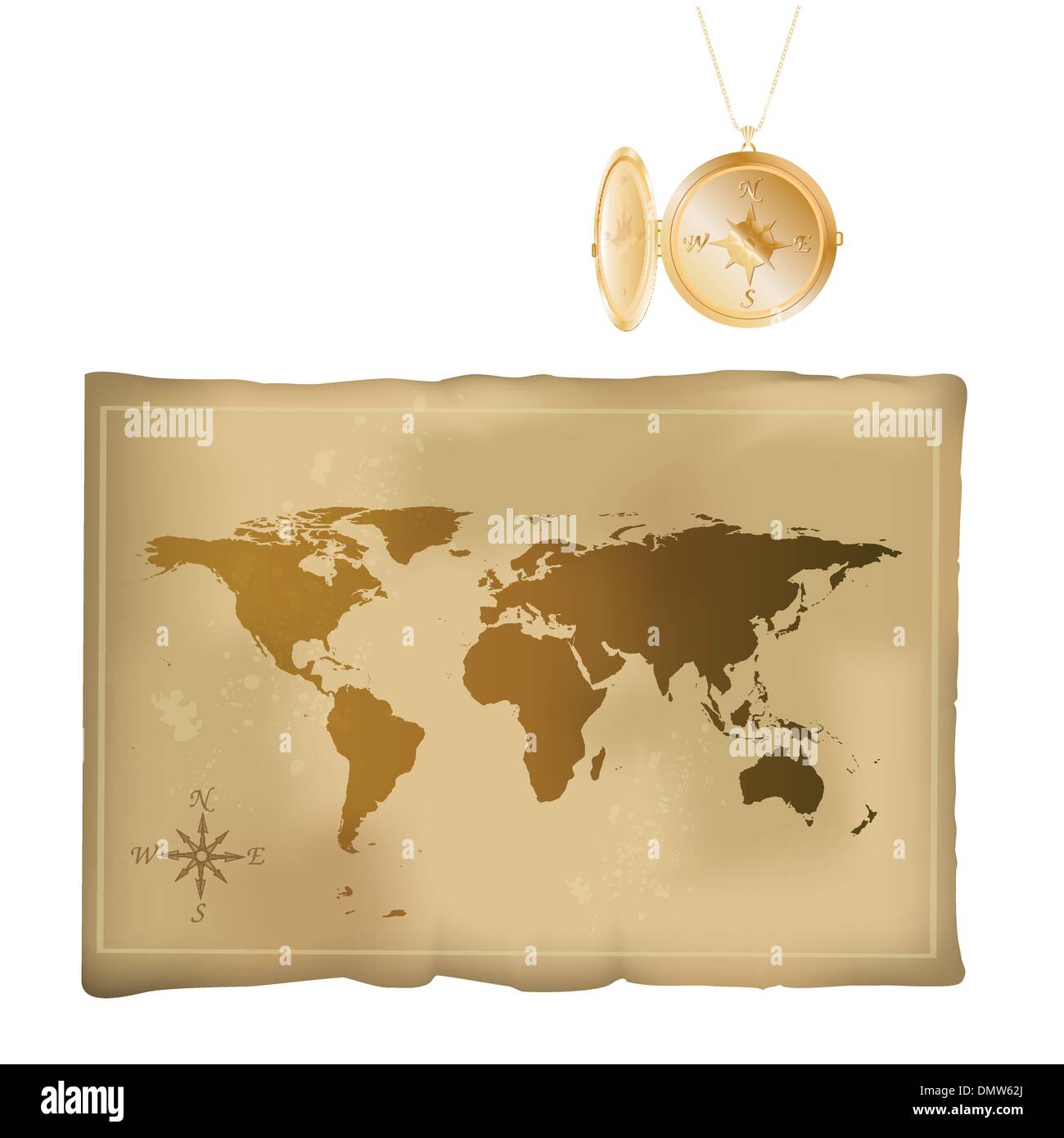 Map of vintage world hi-res stock photography and images - Alamy