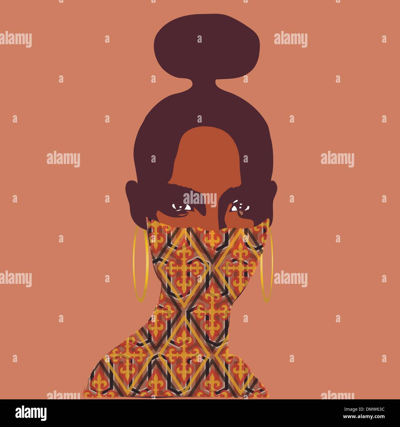 African American Woman Model Stock Vector Images Alamy