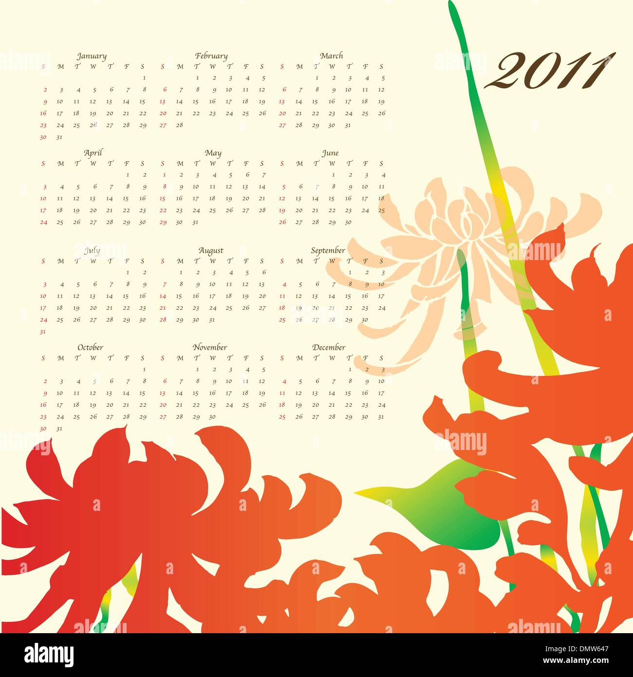 November flowers Stock Vector Images - Alamy