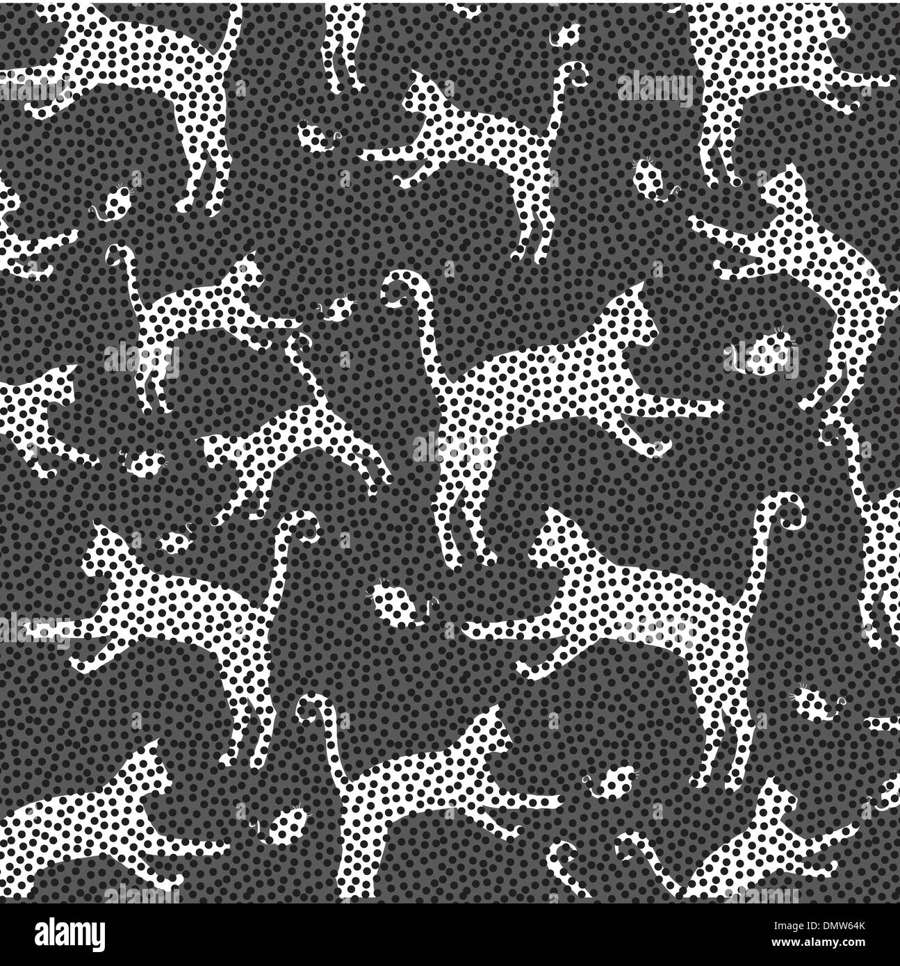 Black cats on white background Stock Vector Images - Alamy