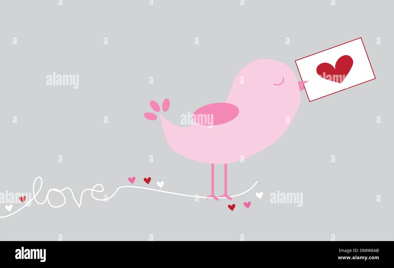 Love Letter Bird Stock Vector Image & Art - Alamy