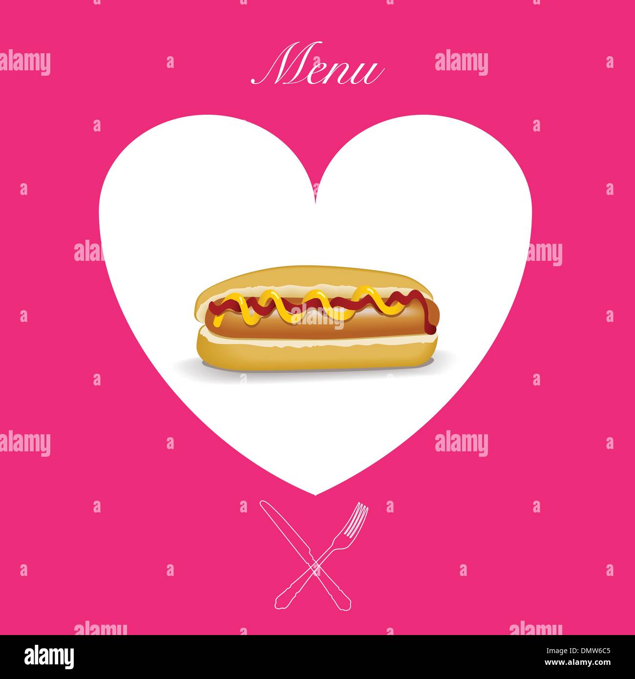 love sandwich menu on pink Stock Vector Image & Art - Alamy