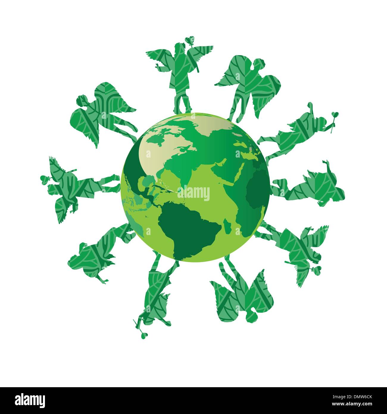 green kids on green earth Stock Vector Image & Art - Alamy