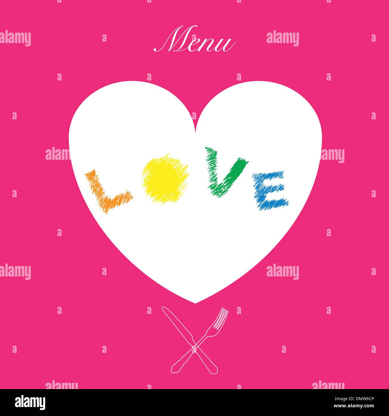 Kitchen love card Stock Vector Images - Alamy