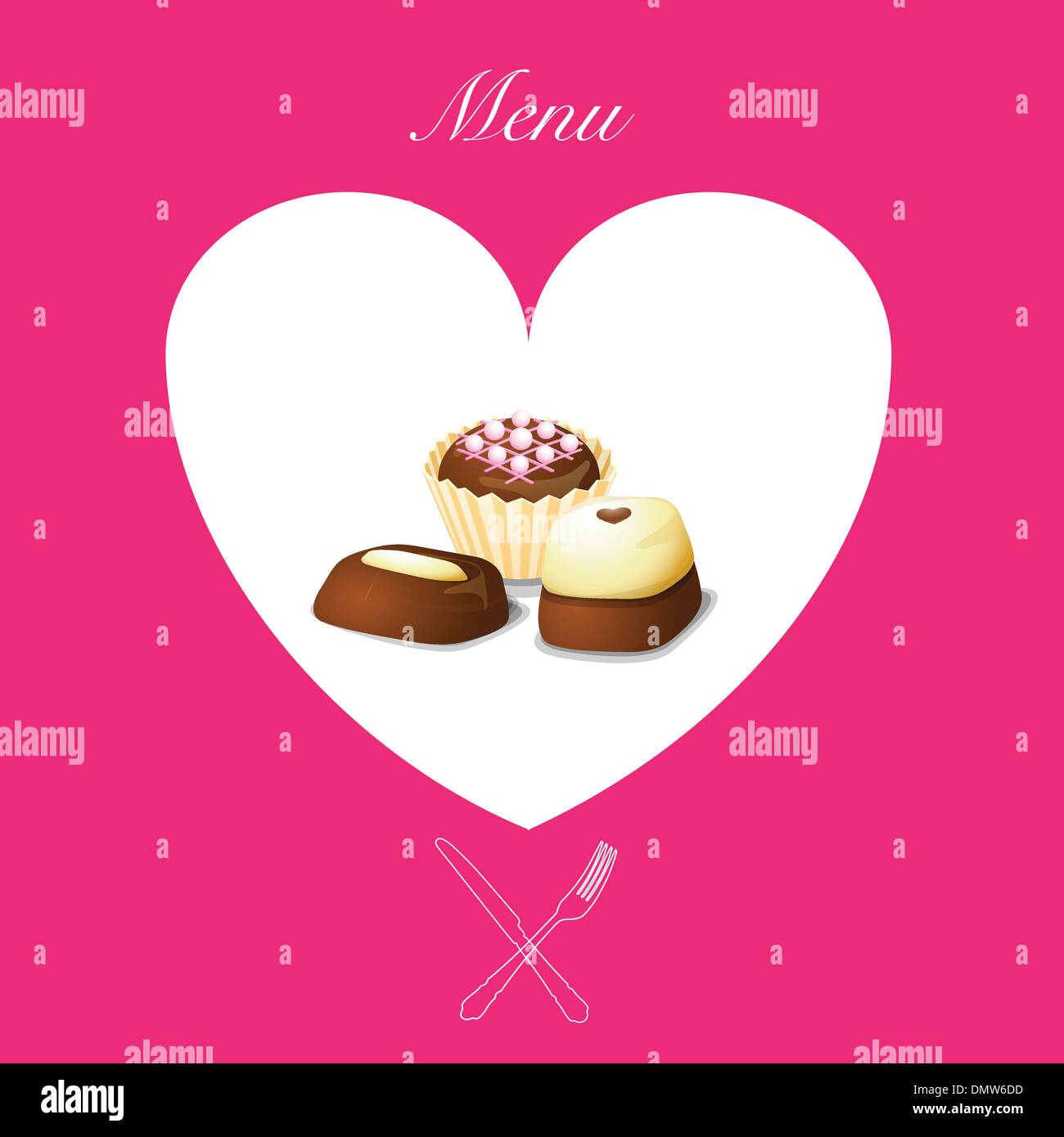 Candy On The Fork Stock Vector Images - Alamy