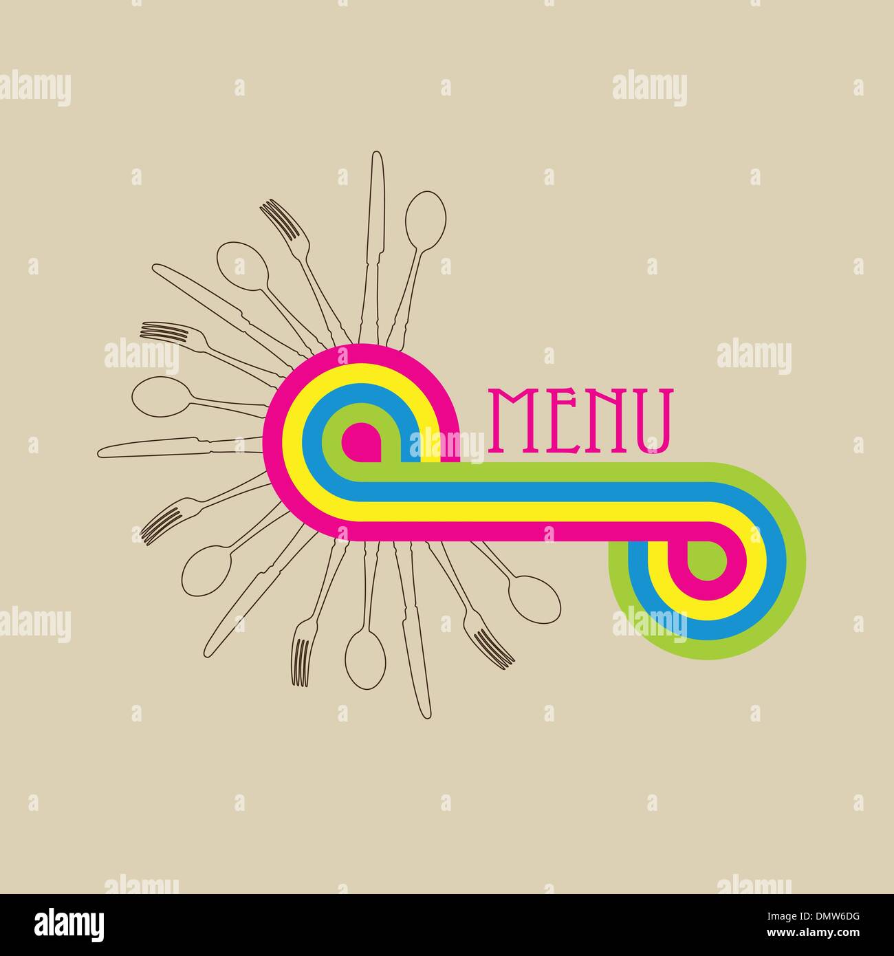 retro pop menu card Stock Vector Image & Art - Alamy