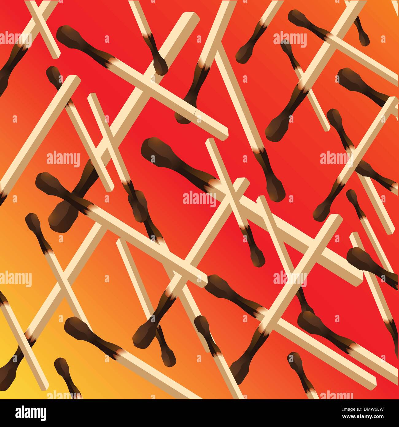 Burned matches Stock Vector Images - Alamy