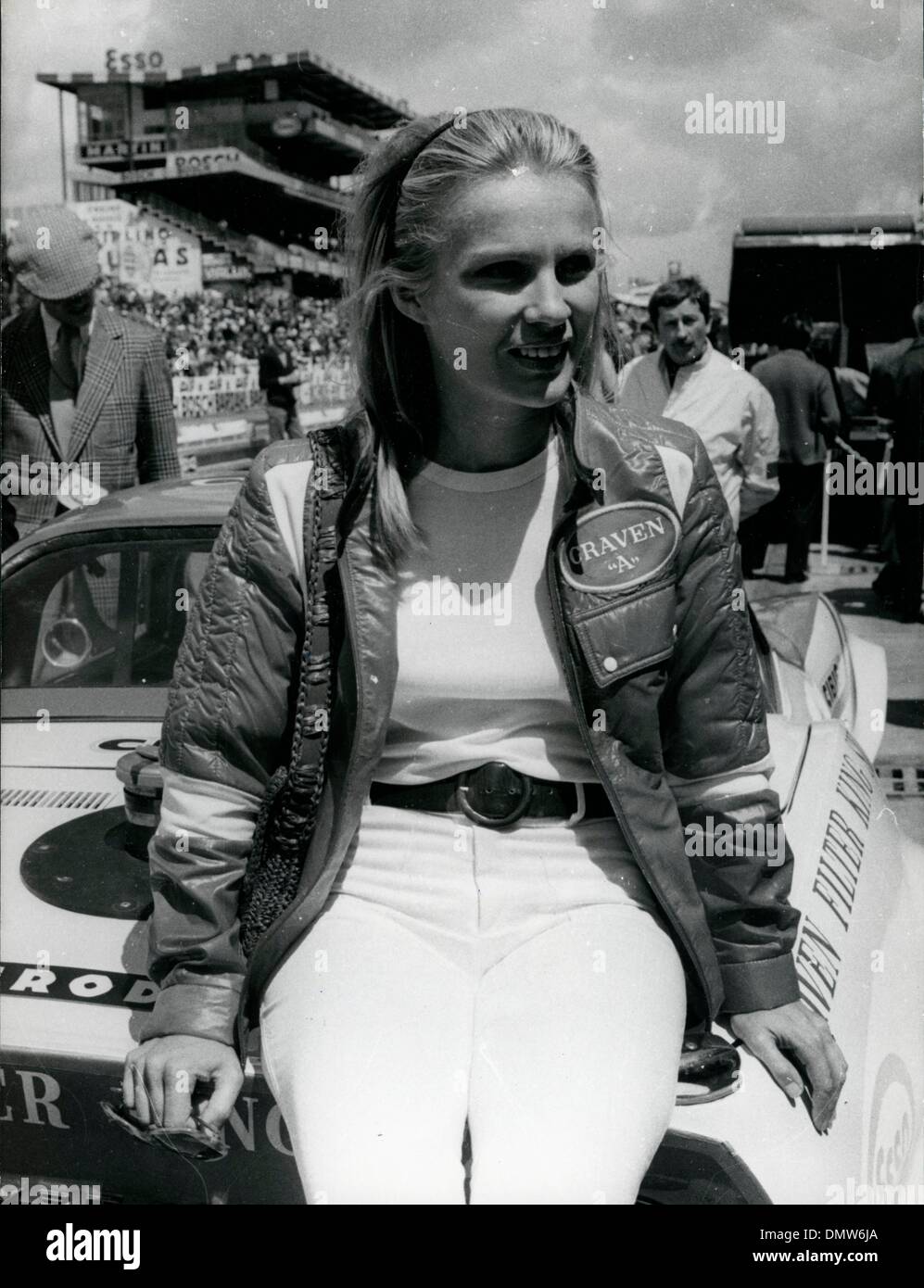 Dec 14, 1971; Paris, FRANCE; Champion French race car driver MARIE ...