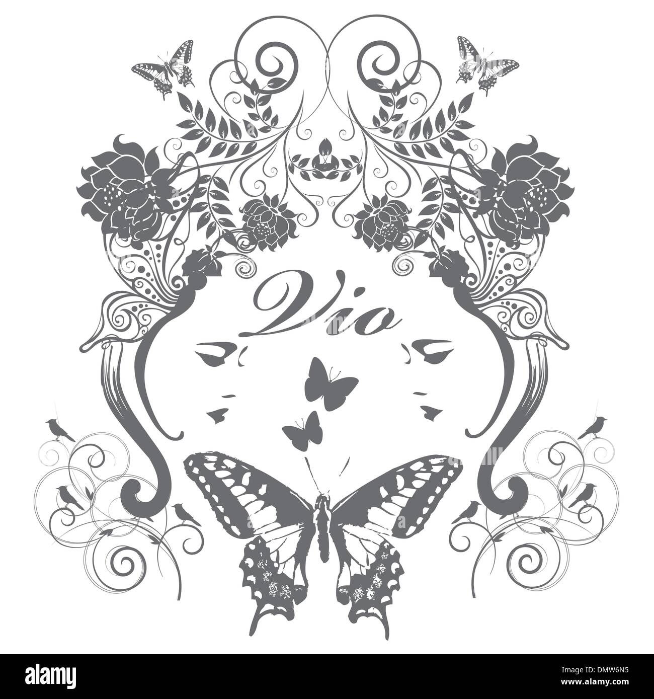 Baroque hair Stock Vector Images - Alamy