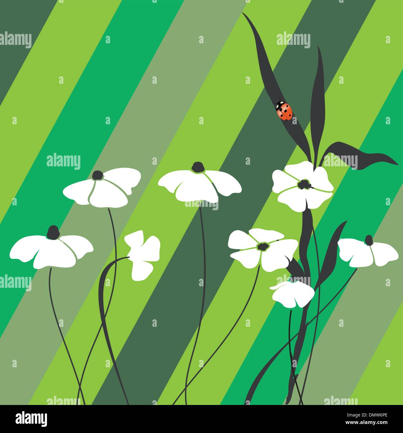 Lady bug flower Stock Vector Images - Alamy