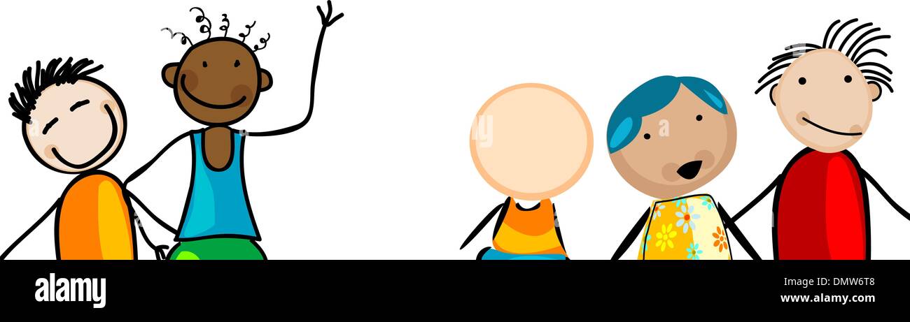 Hands with faces Stock Vector Images - Alamy