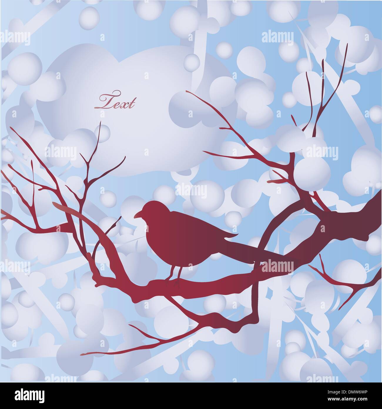 Bird winter drawing hi-res stock photography and images - Alamy