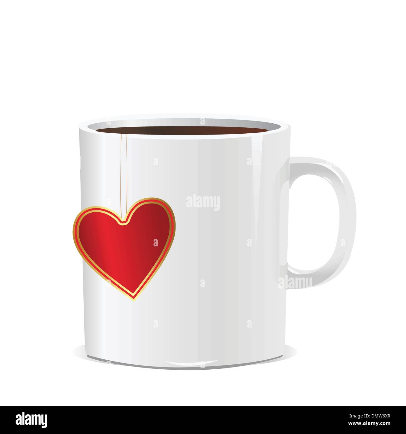 Tea cup icon heart Cut Out Stock Images & Pictures - Alamy