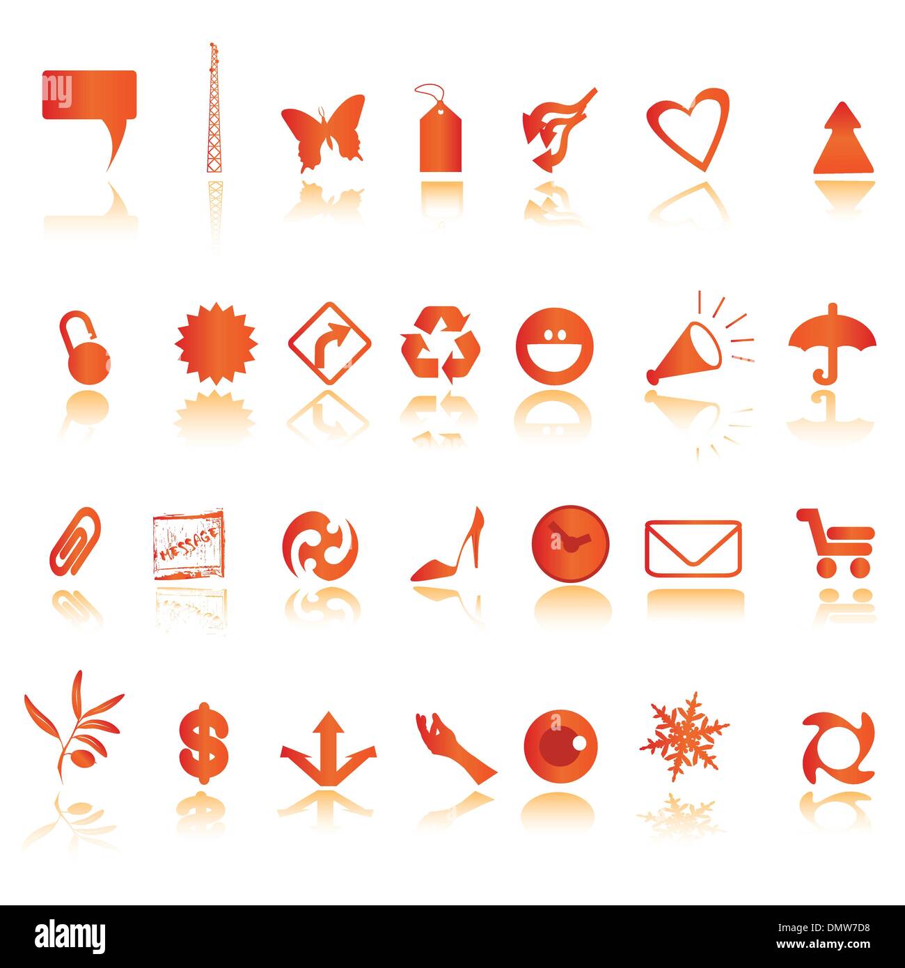 Orange color icons Stock Vector Images - Alamy