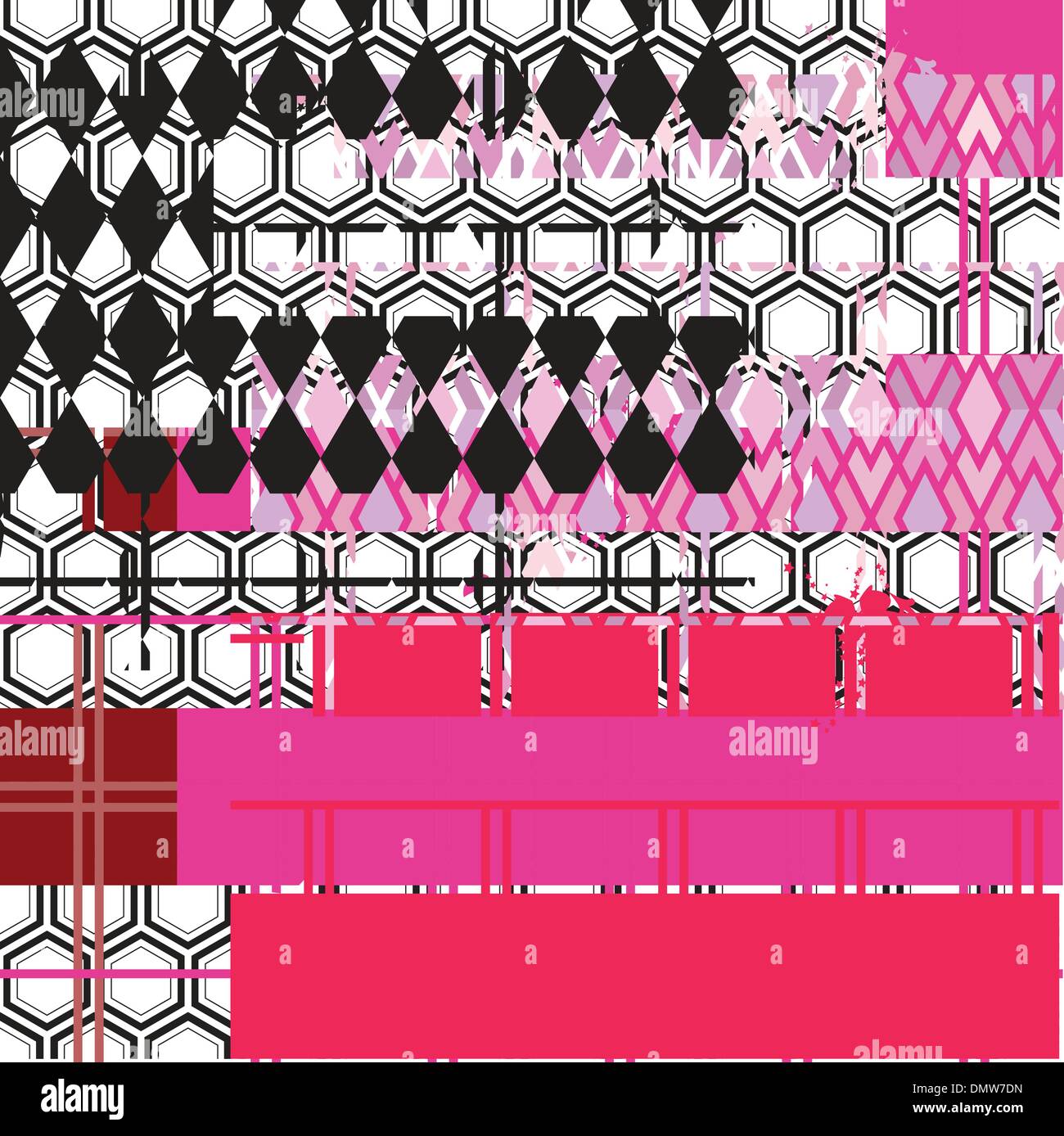 patchwork abstract background Stock Vector Image & Art - Alamy