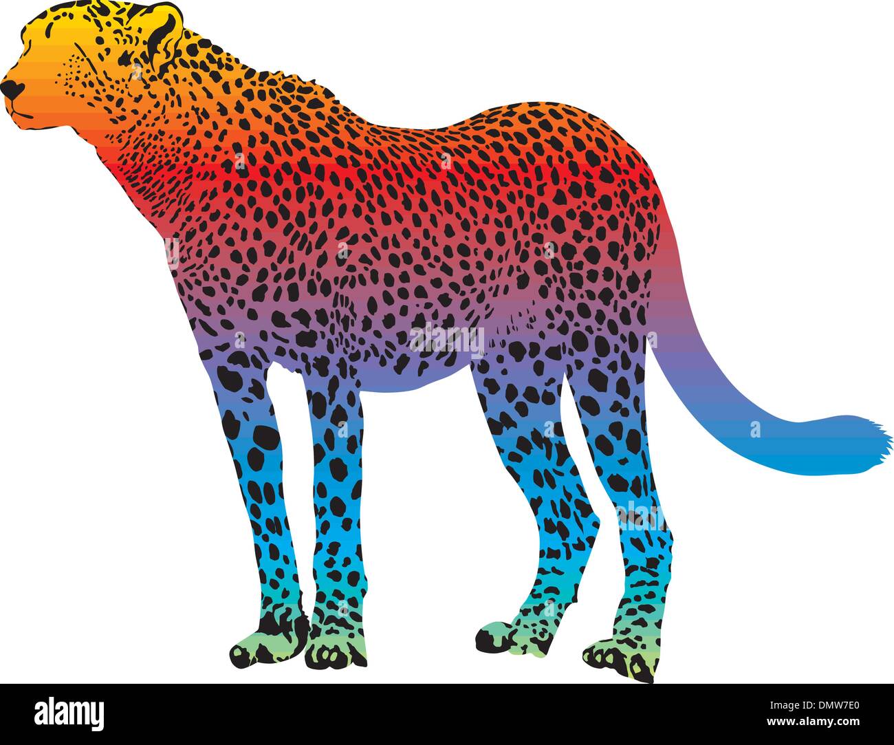 cheetah - vector abstract rainbow Stock Vector Image & Art - Alamy