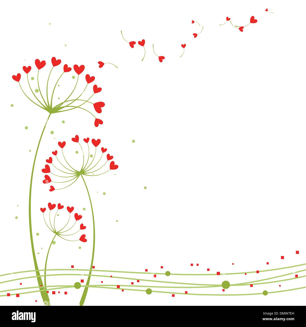 Flower square love Stock Vector Images - Alamy